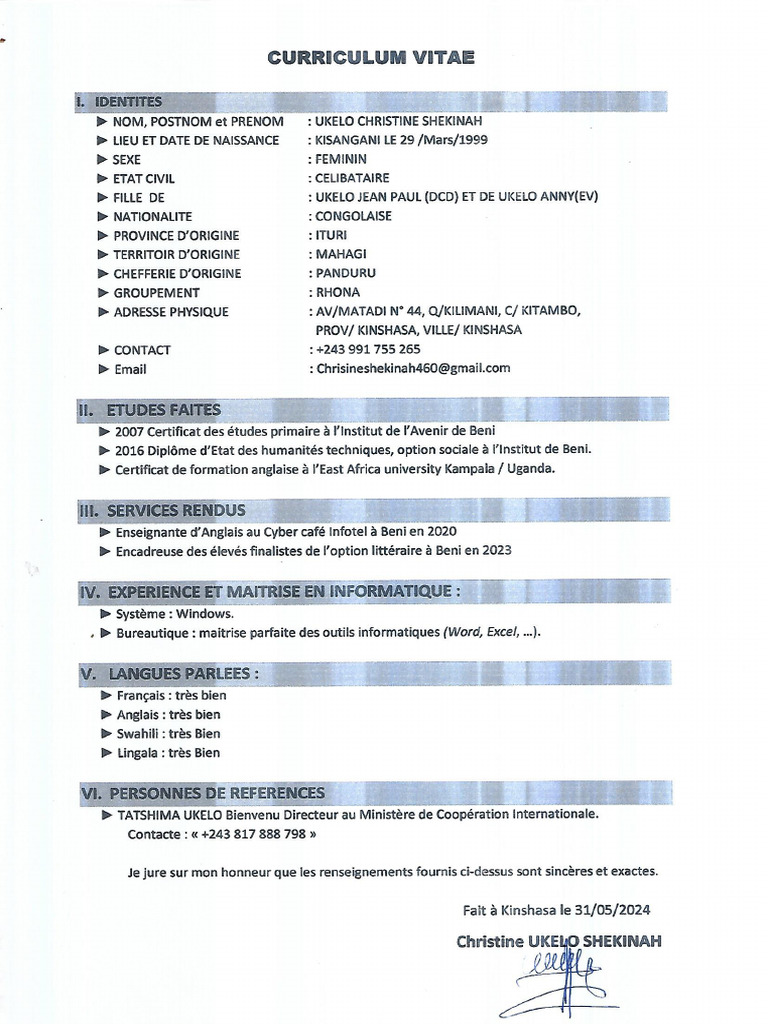 CV Christine | PDF