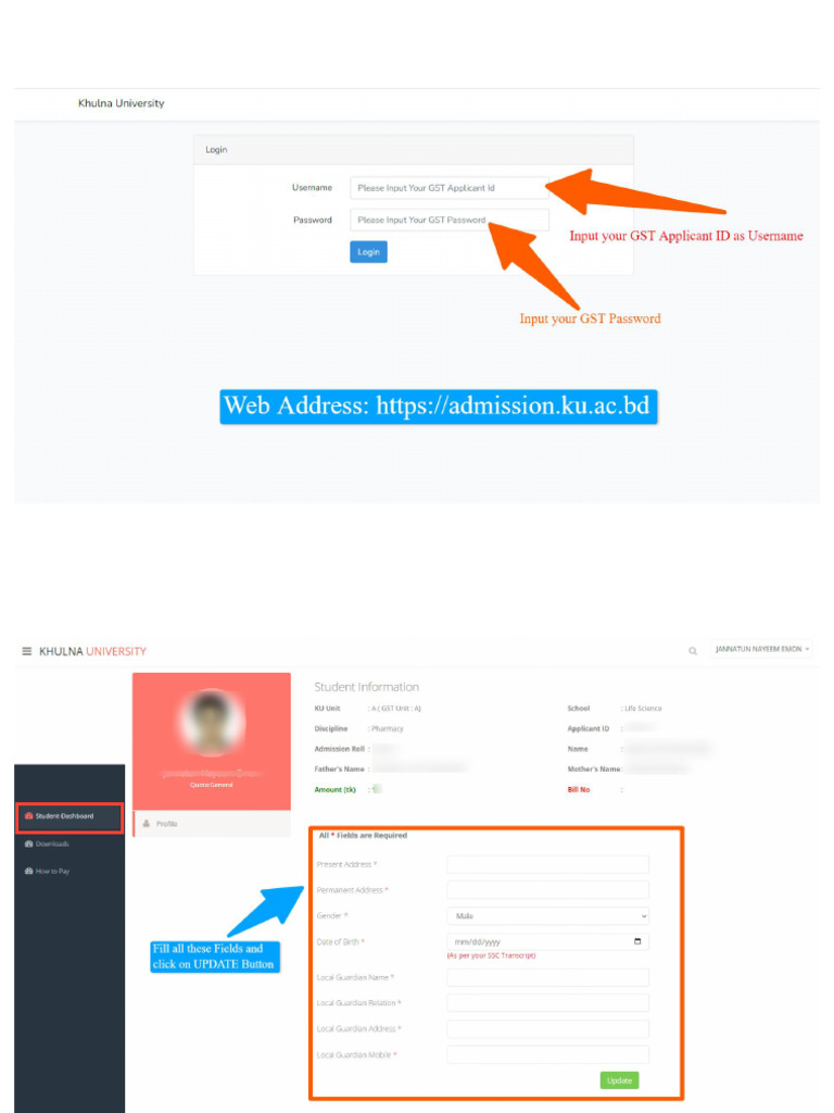 Admission Steps Guidelines | PDF