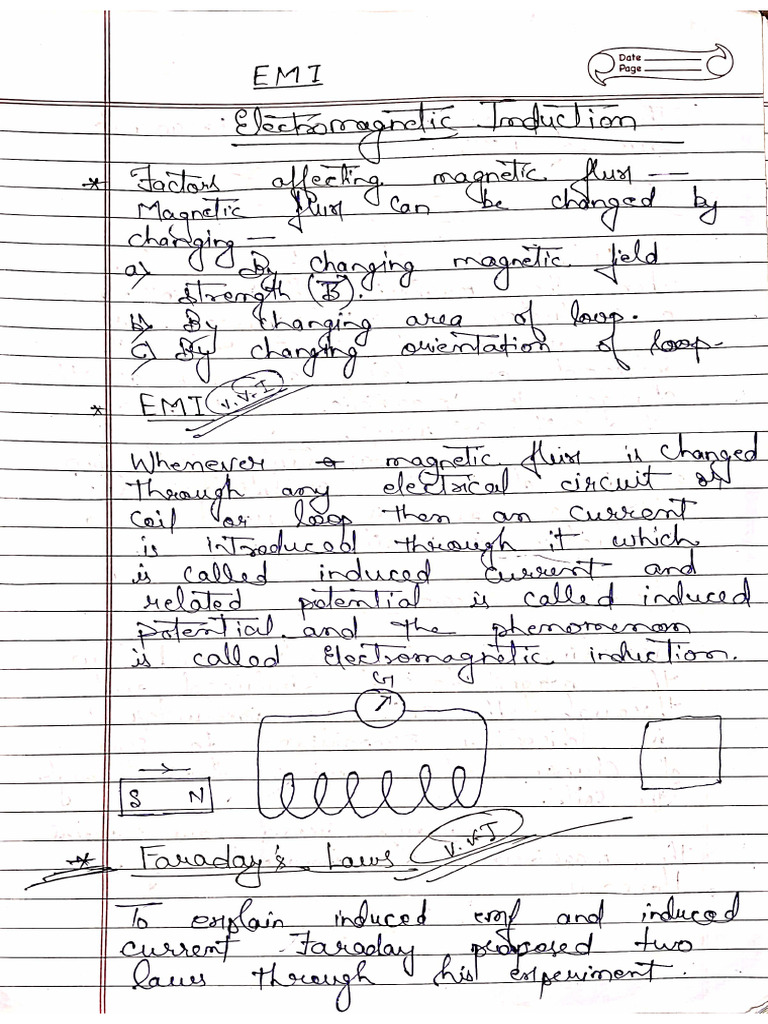 EMI Class 12 Physics | PDF