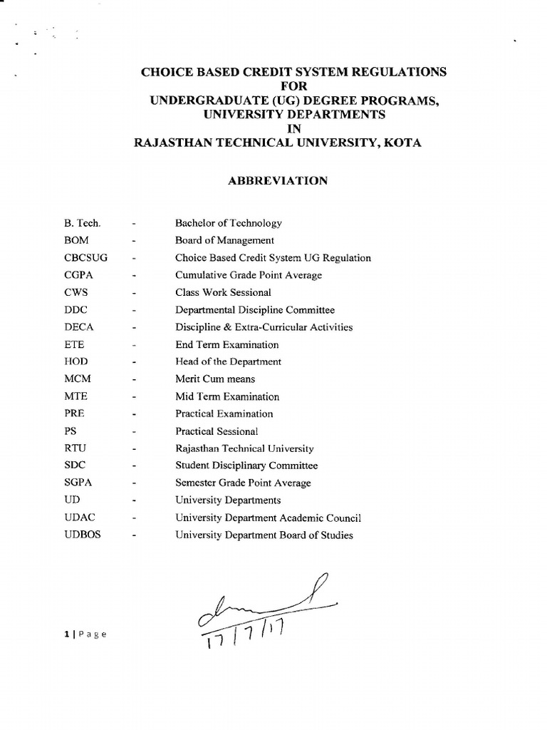 CBCS Choice Bassed Credit System | PDF