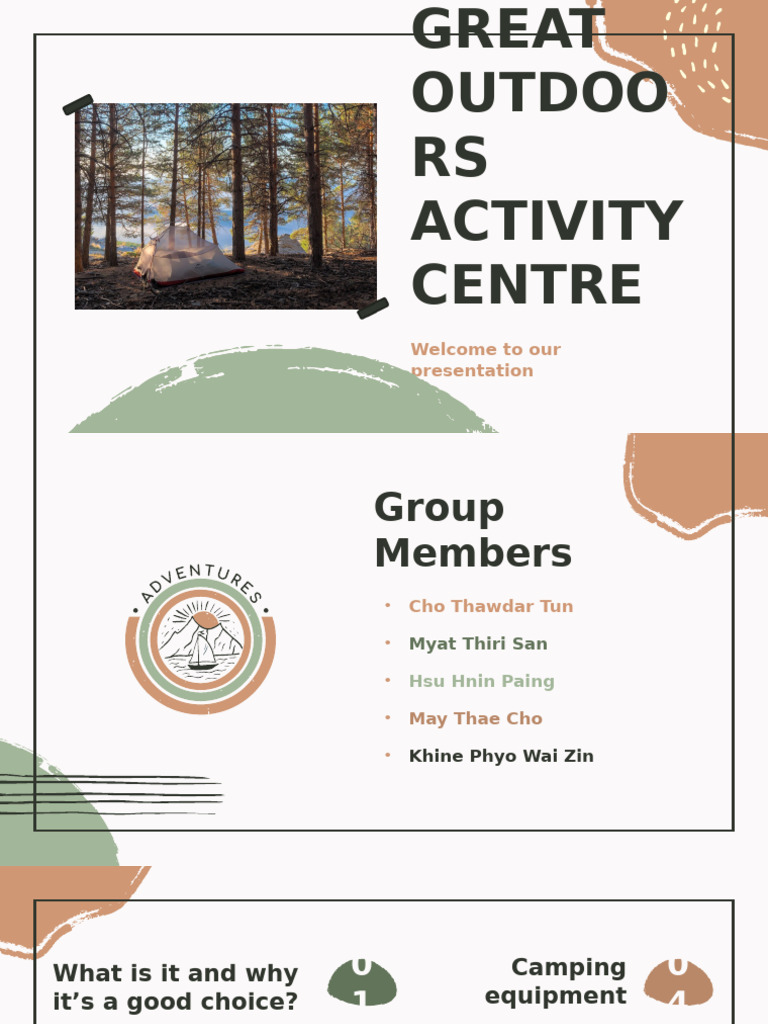 Great Outdoors Activity Centre | PDF | Camping | Outdoor Recreation