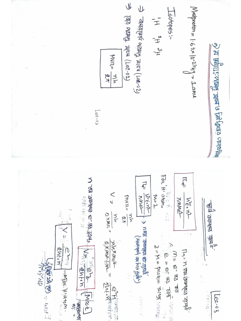 Atomic Model-Handnote | PDF