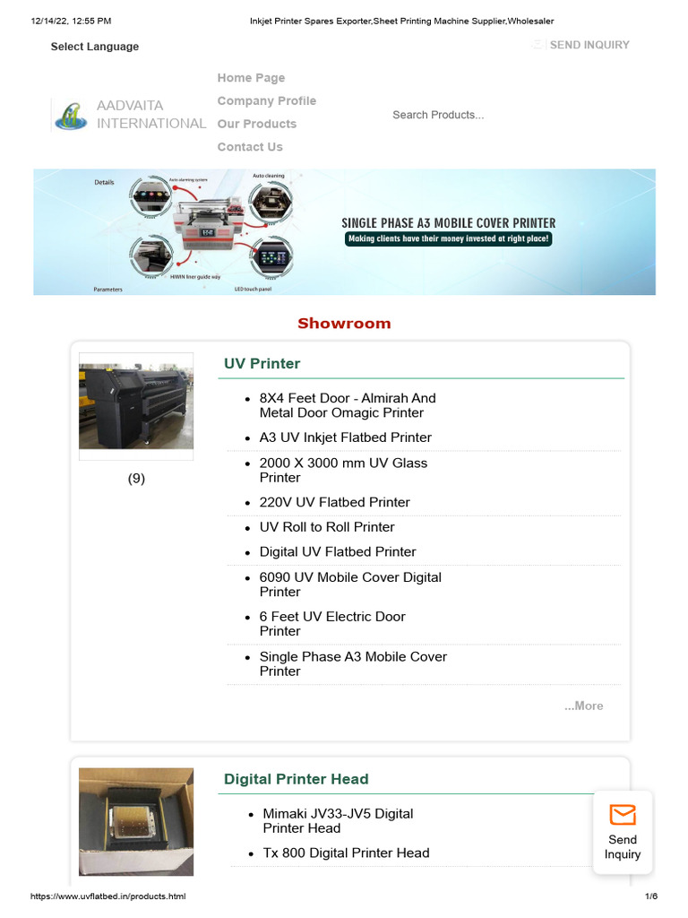 Uv6090 Digital Uv Flatbed Printer | PDF | Printer (Computing) | Equipment