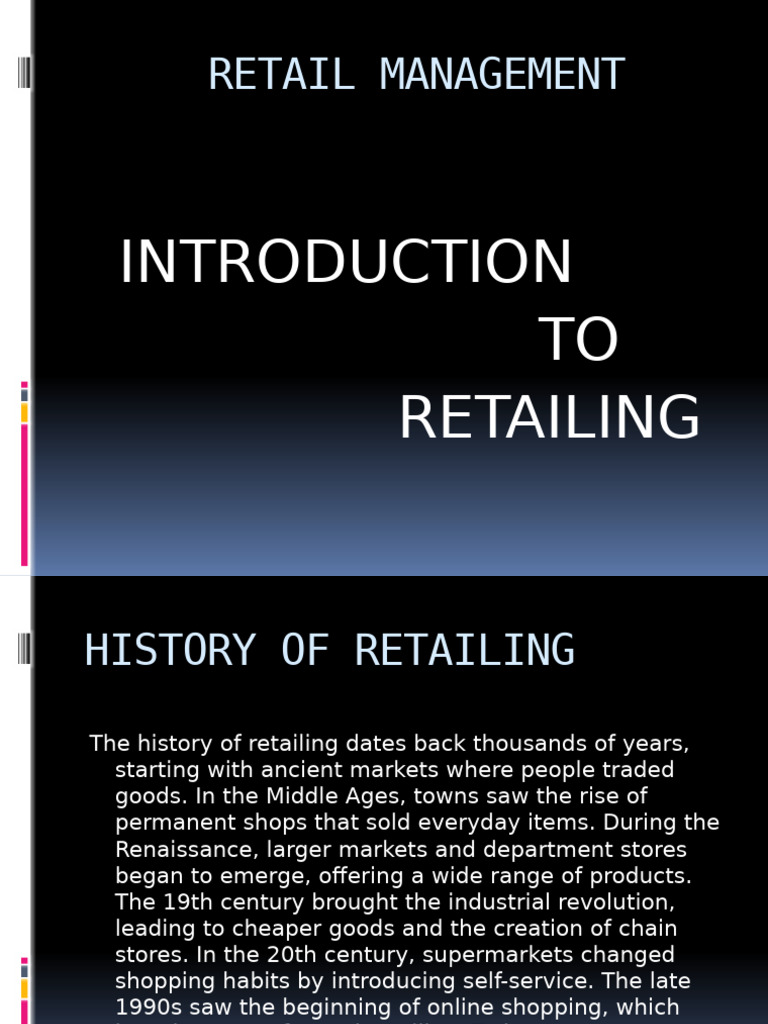 Unit-1 Retail Management | PDF | Retail | Supermarket