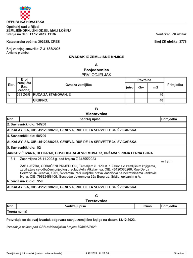 ZK 3778 Ko Cres | PDF