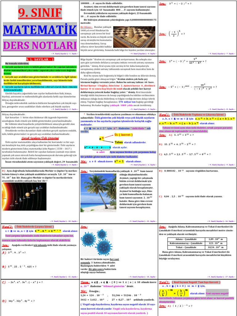 9matematik (Sayilar) 9sayfali | PDF