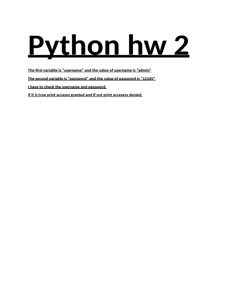 Python HW 2 | PDF