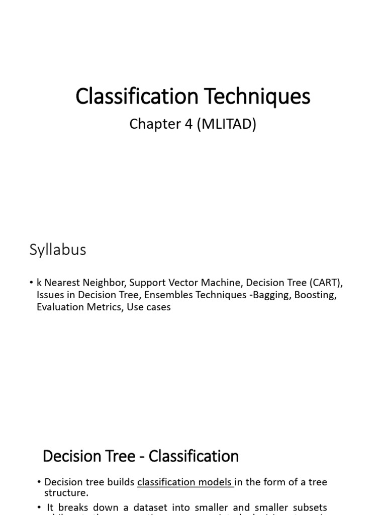 Classification Techniques in Machine Learning | PDF | Support Vector ...
