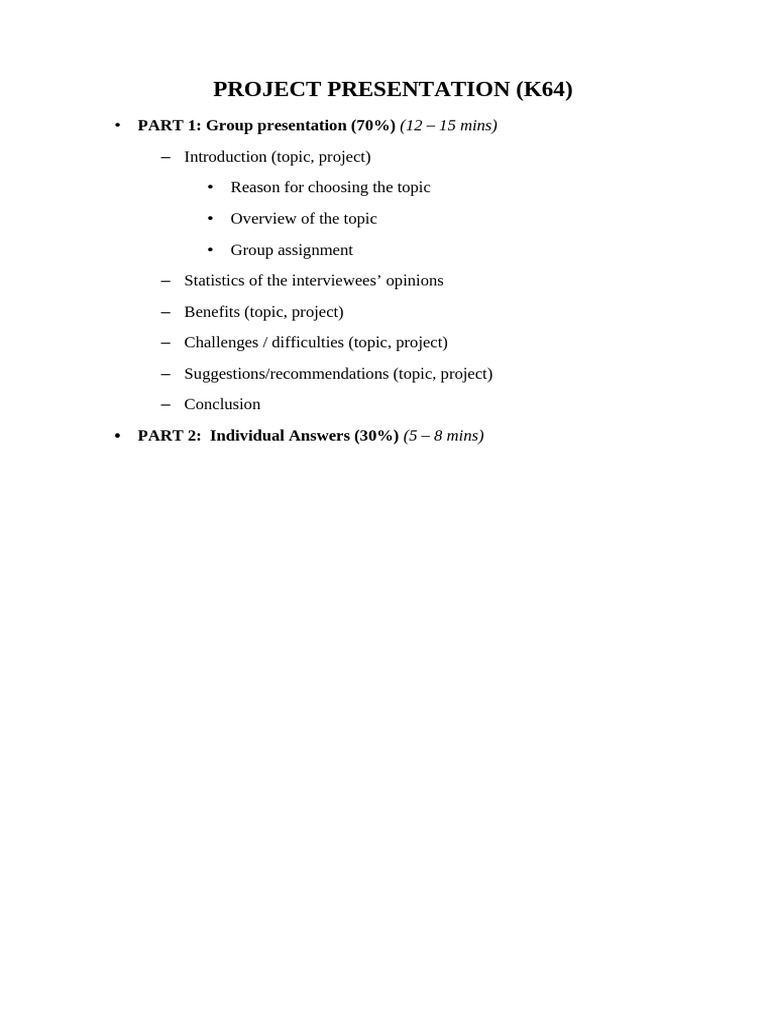 Group Presentation | PDF