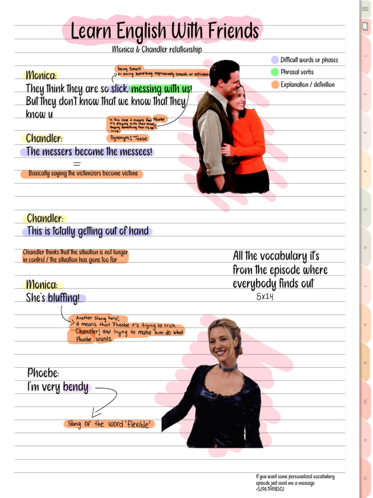 Learn English with Friends: Episode Insights | PDF | English Language ...