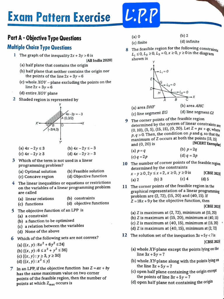 XII-L.P.P (Practice Questions) | PDF