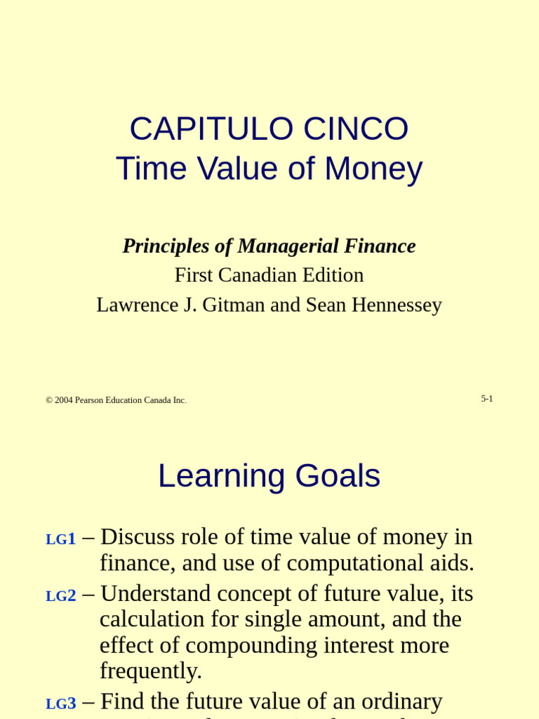 Gitman - Capitulo 5 - 2024 | PDF | Present Value | Discounted Cash Flow