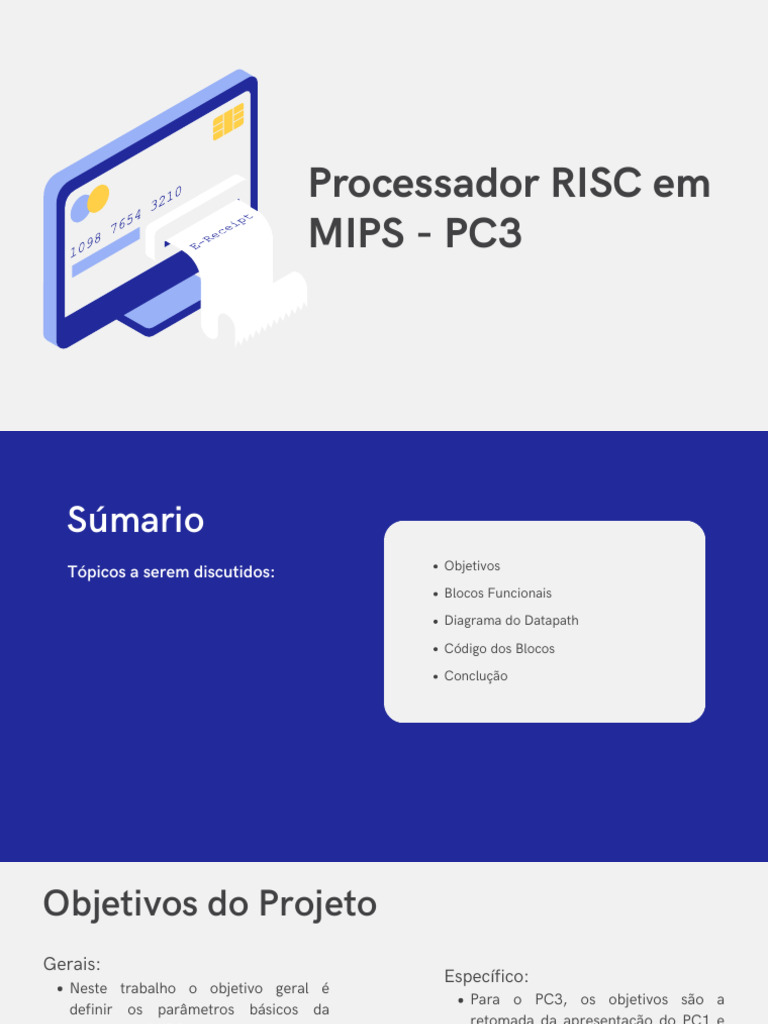 Processador RISC em Mips - Pc3 | PDF | Microprocessador | Arquitetura ...
