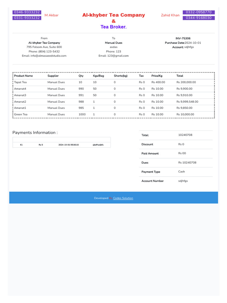 Purchase Invoice | PDF