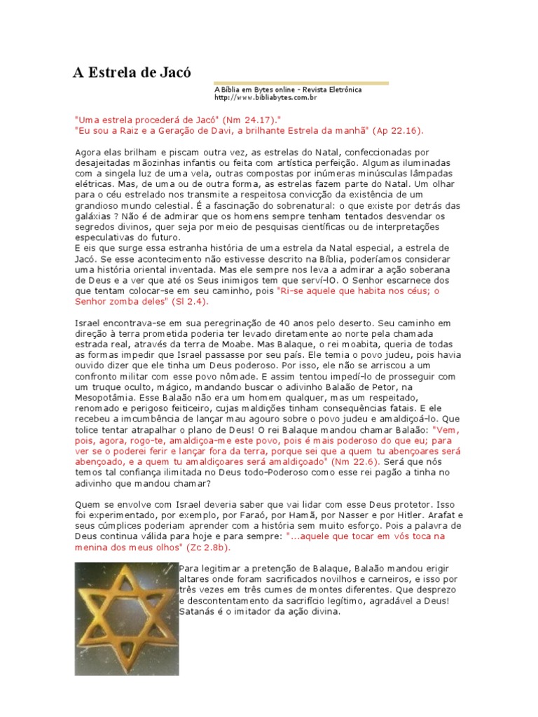 A Estrela de Jacó | PDF | Jacó | Nascimento de Jesus