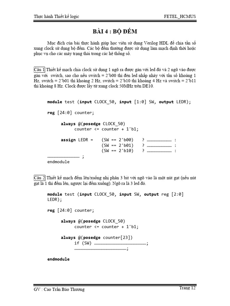TH Thiet Ke Logic - 4 | PDF