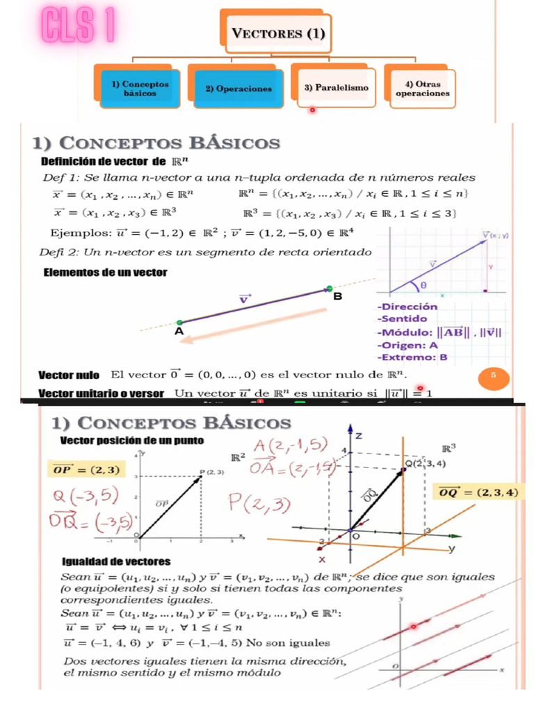 1) Vectores | PDF