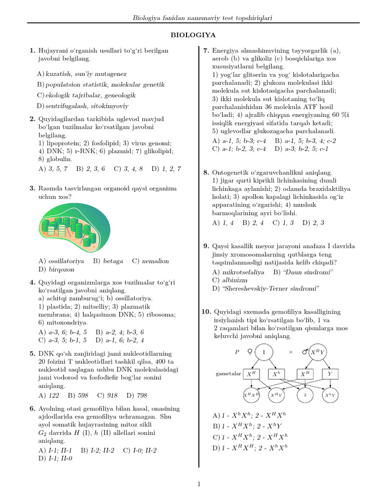 Biologiya@Talimxabarlari 240622 230230 | PDF
