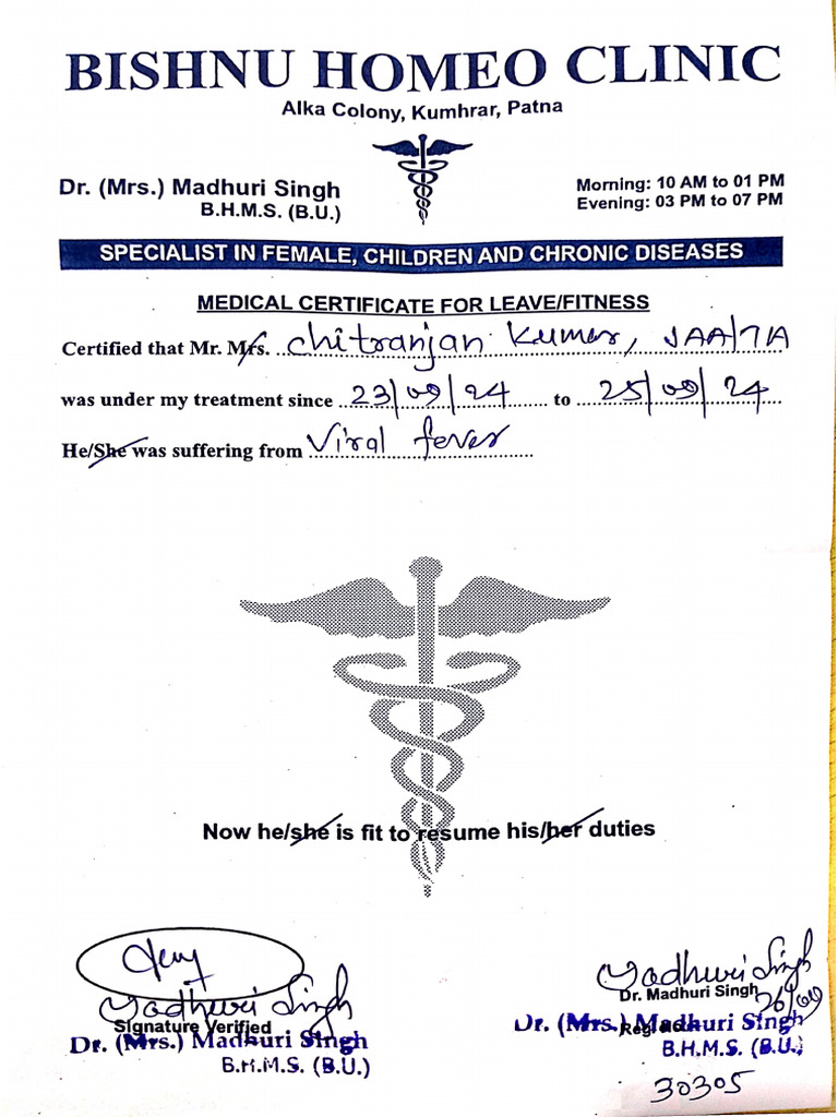 Fit Medical Certificate | PDF