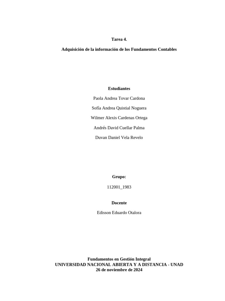 Tarea 4 112001 1983 (Colobarativo) | PDF | Contabilidad