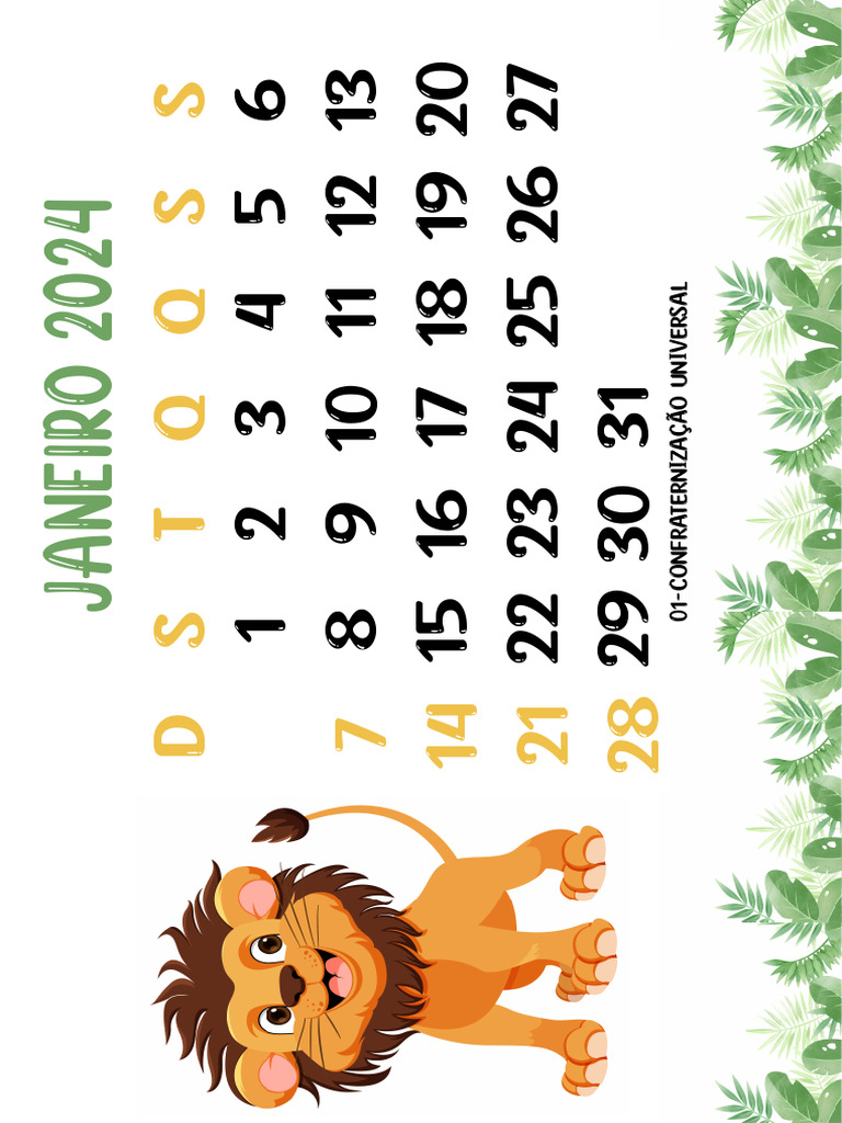 Calendário Safari | PDF