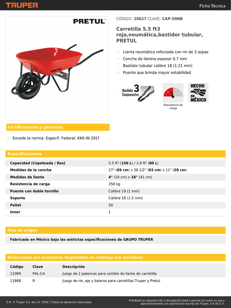 Carretilla Pretul | PDF | Tecnología de vehículos