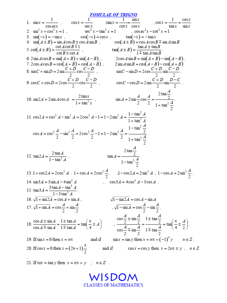 Trigonometry 1 | PDF