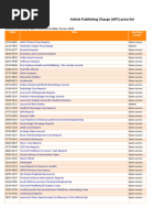 APC Price List for Journals 2025 | PDF | Pharmacology | Medicine