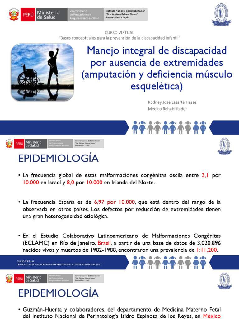 M2 - T1 - Discapacidad Infantil Ausencia Extremidades | PDF | Invalidez | Medicina CLINICA
