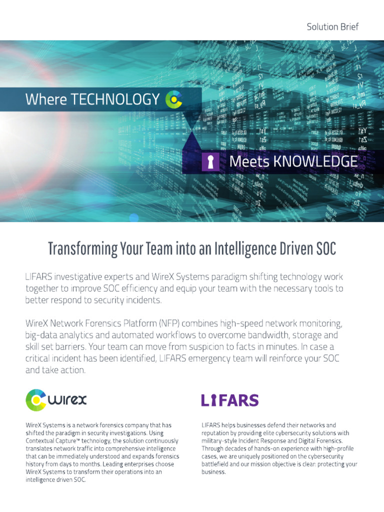 WireX LIFARS Solution Brief | PDF