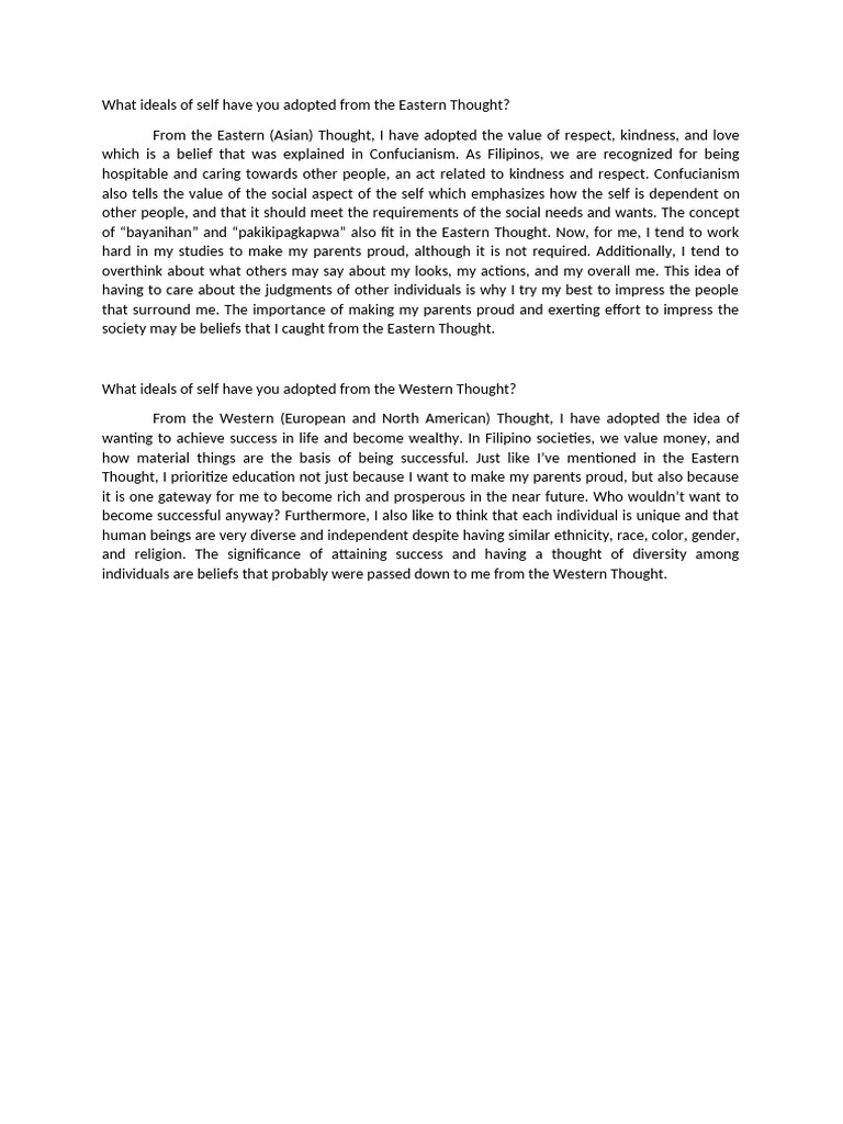 Eastern and Western Thought | PDF