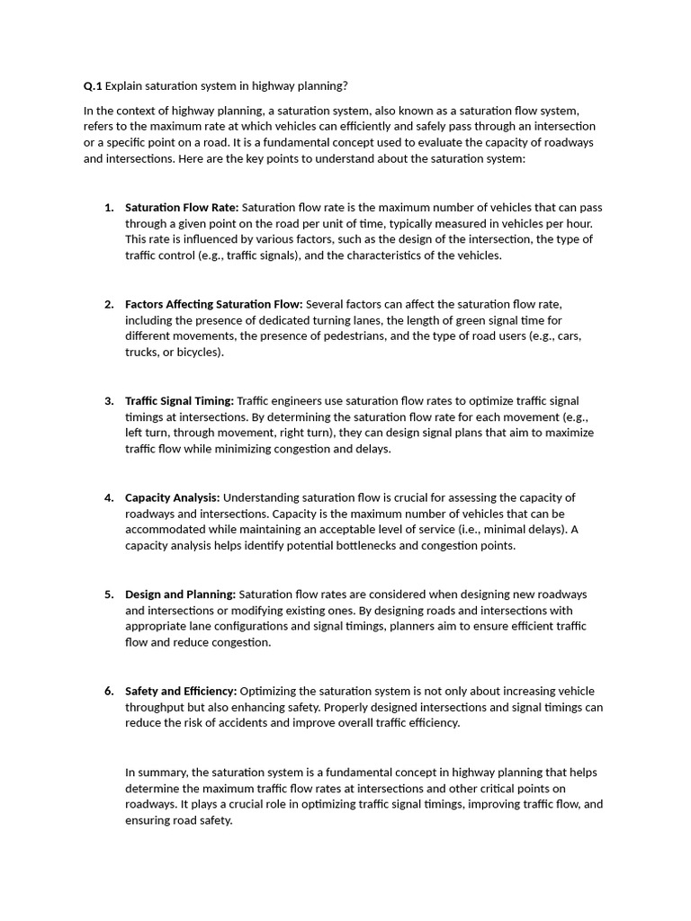 Highway Planning and Geometric Assignment | PDF | Traffic ...