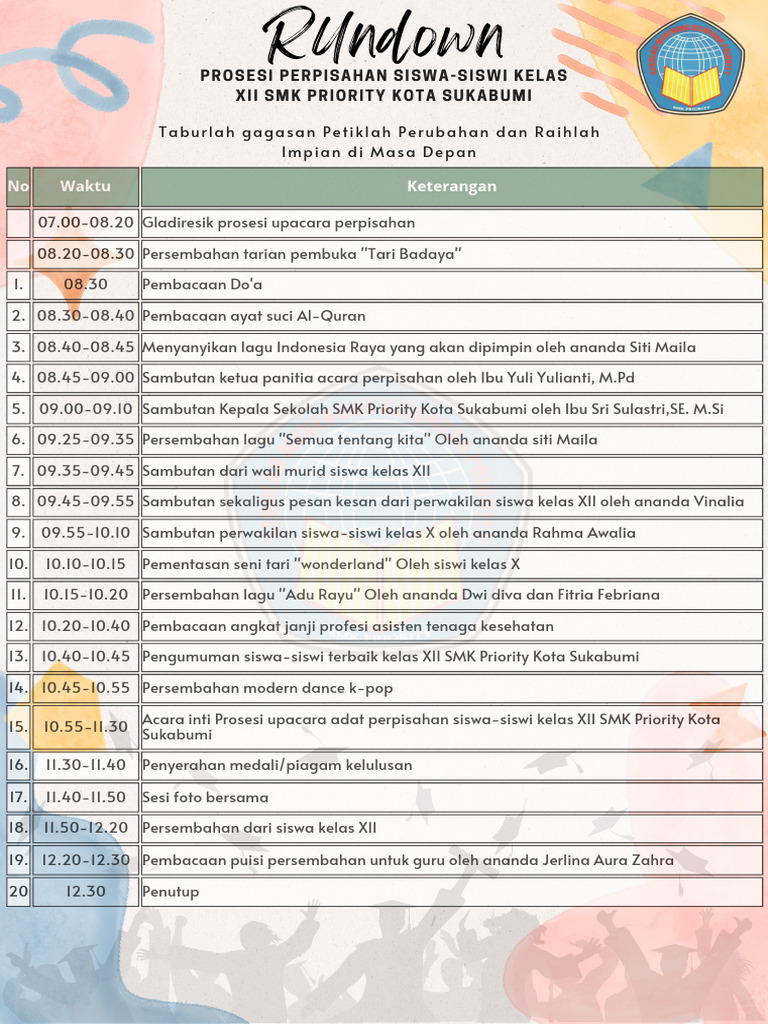 Rundown Acara Perpisahan - 20240215 - 112132 - 0000 | PDF