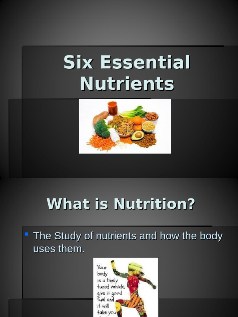 Six Essential Nutrients | PDF | Foods | Fat