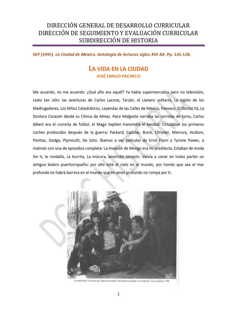 Vida en la Ciudad de México: 1950s | PDF | Coche