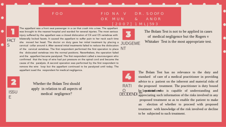 Foo Fio Na V Dr. Soo Fook Mun & Anor (2007) 1 MLJ 593 | PDF ...