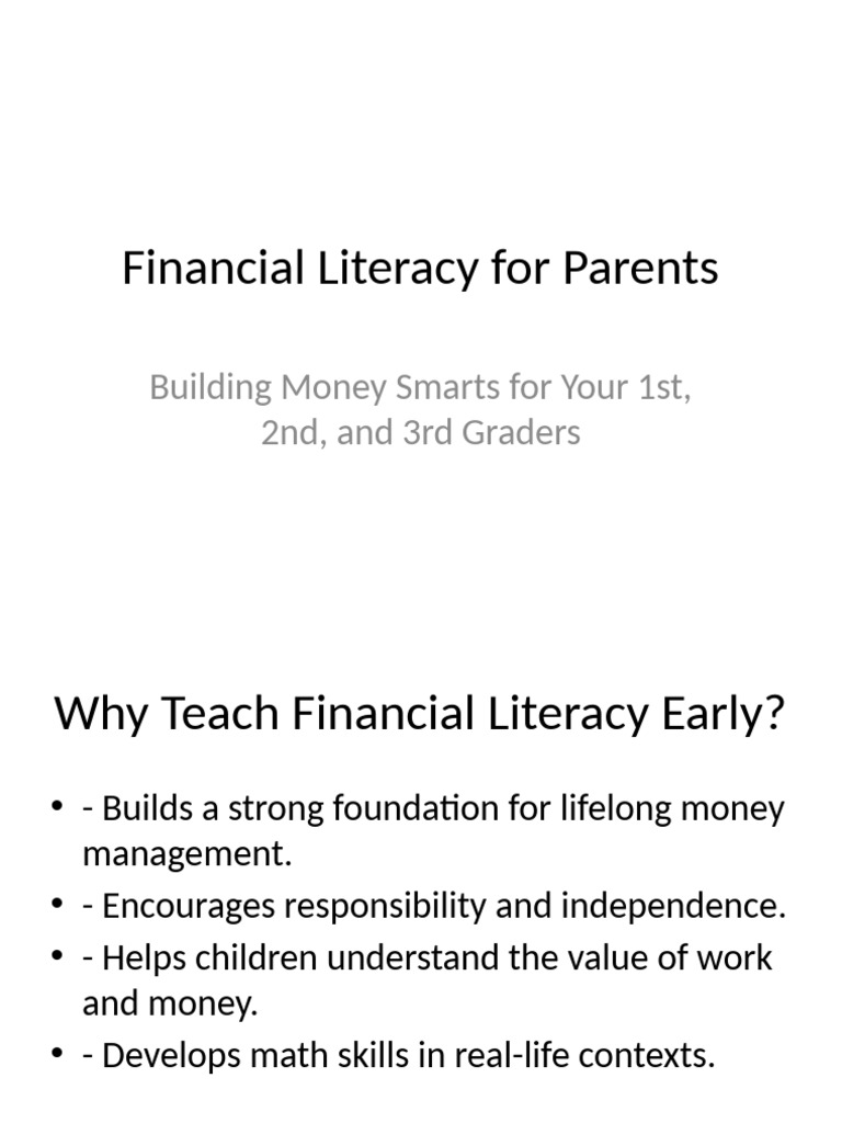 Financial Literacy Workshop | PDF | Career & Growth