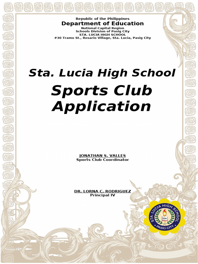 Cover Page BSP Sports Club | PDF