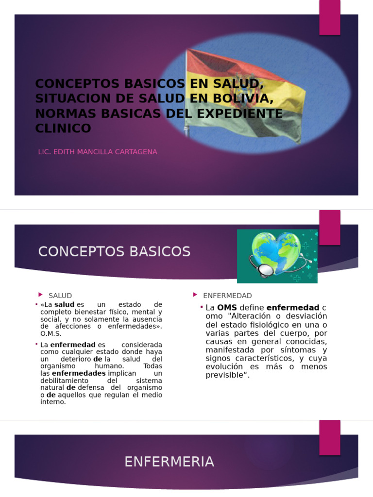 Tema 2 Conceptos Basicos en Salud, Situacion de Salud | PDF | Hospital | Historial médico