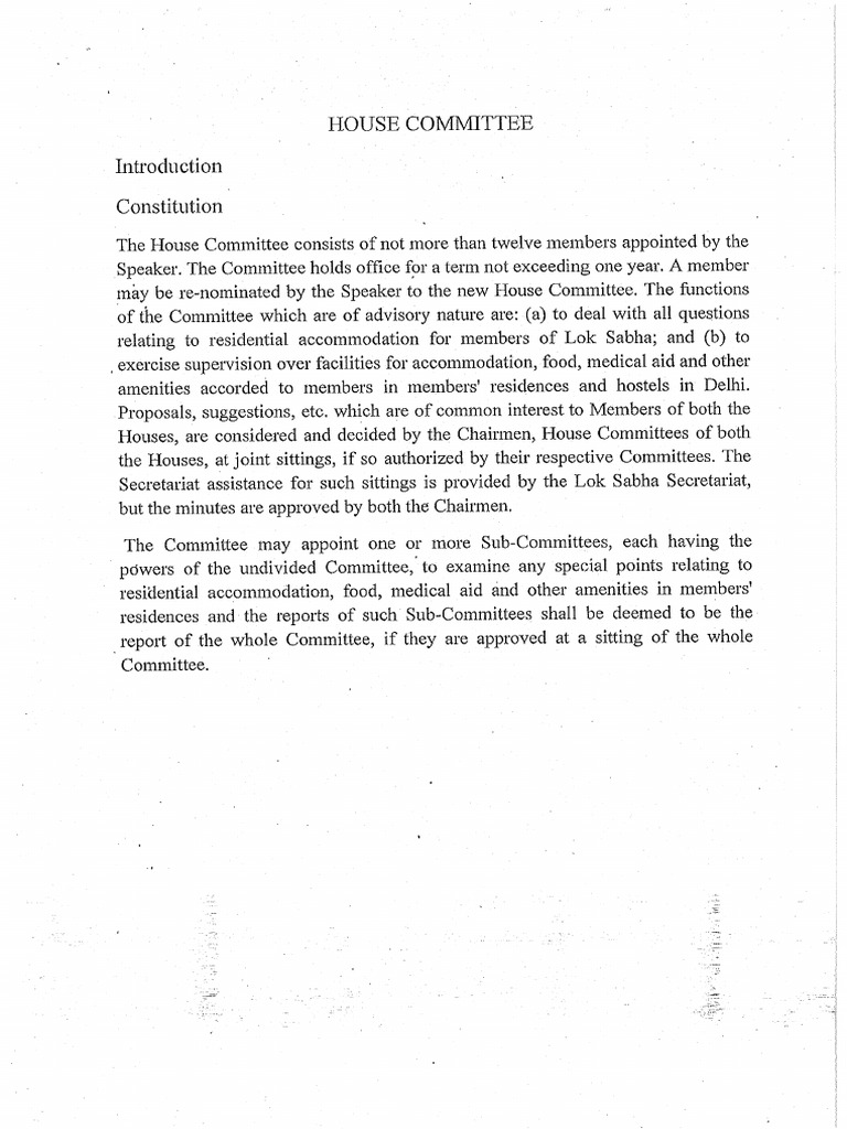House Committee | PDF