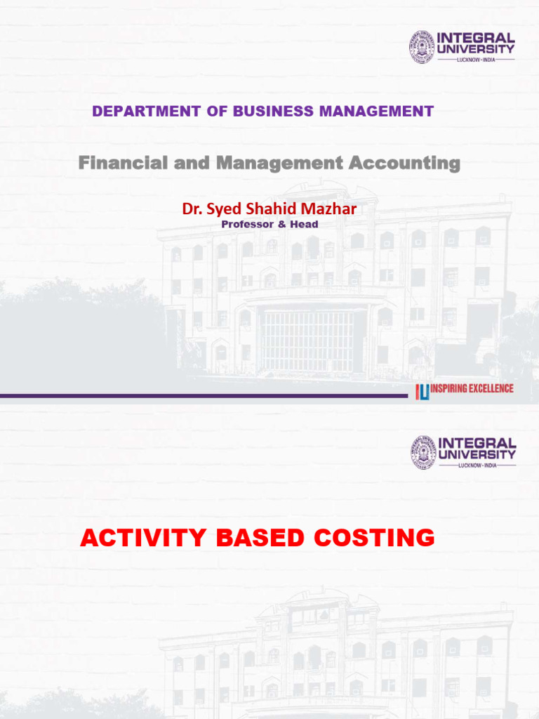 Activity Based Costing | PDF | Business