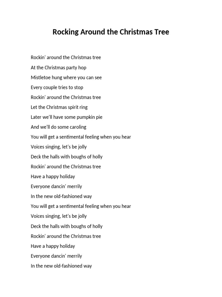 Rocking Around The Christmas Tree | PDF