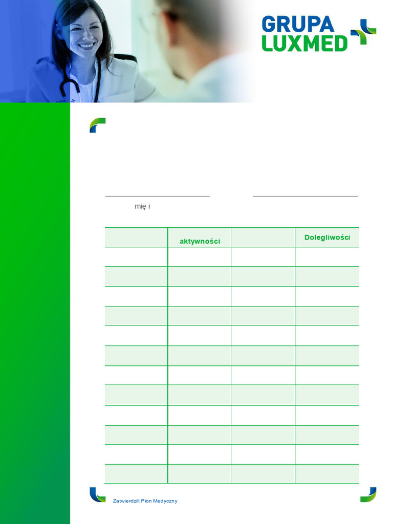 Holter EKG Dzienniczek Pacjenta | PDF