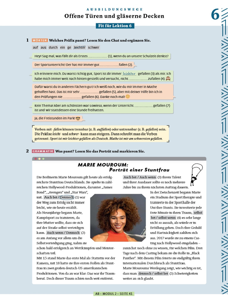 Vielfalt C1.1 AB Lektion 6 | PDF