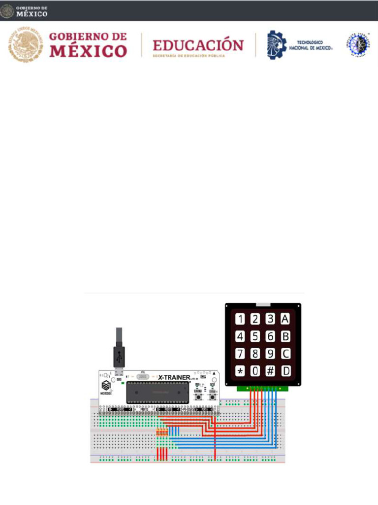 Practica 10 Teclado Matricial | PDF | Teclado | Microcontrolador