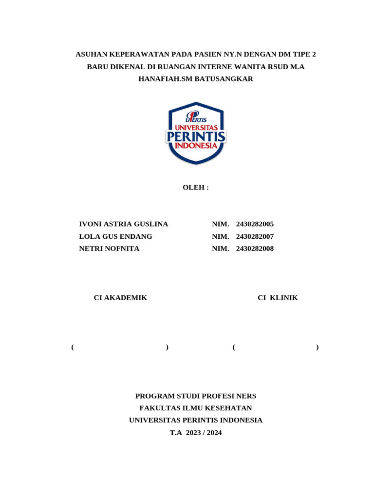 SEMINAR KMB DM TIPE 2 Ya | PDF