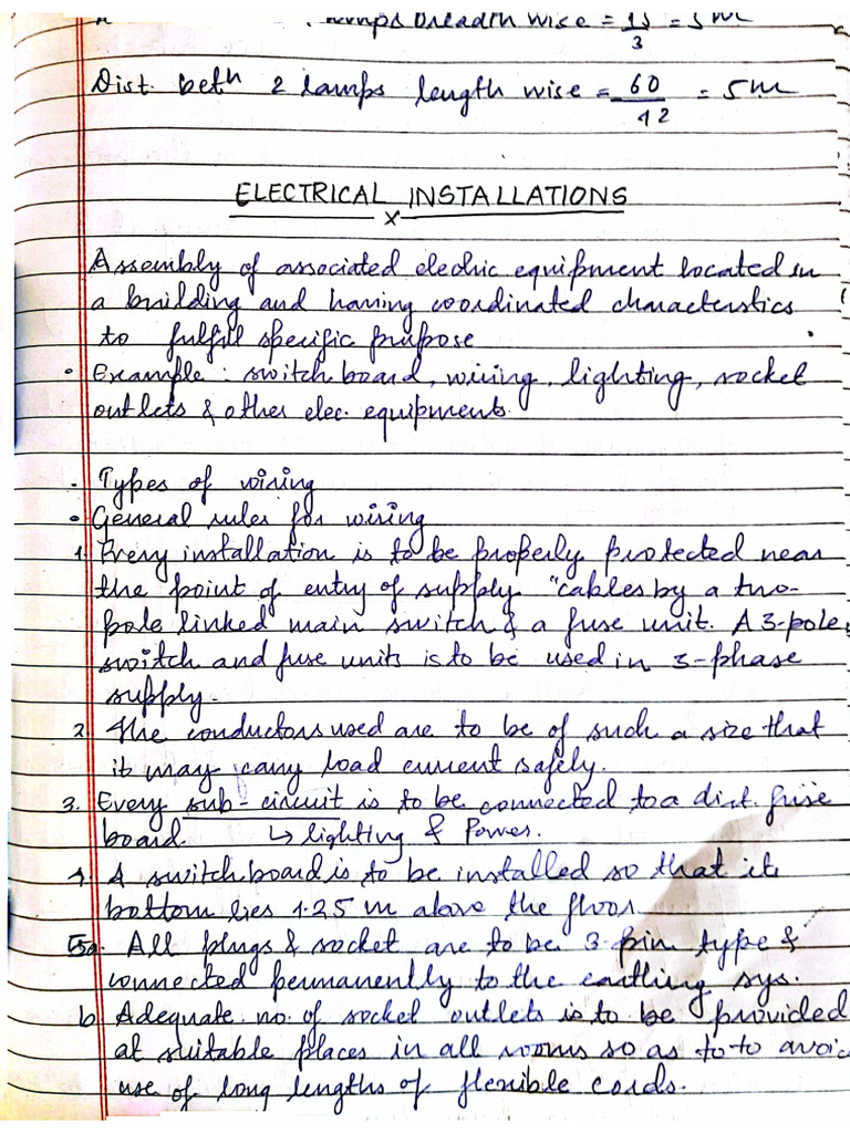 Electrical Installation | PDF