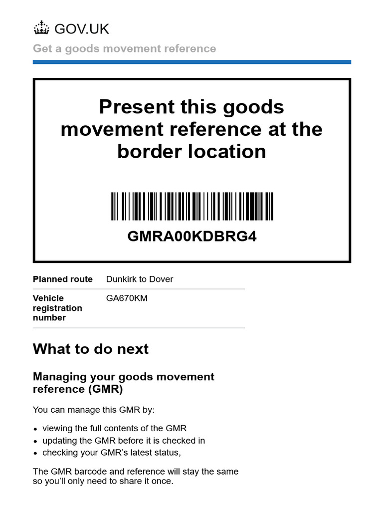 Goods Movement Reference Guide | PDF