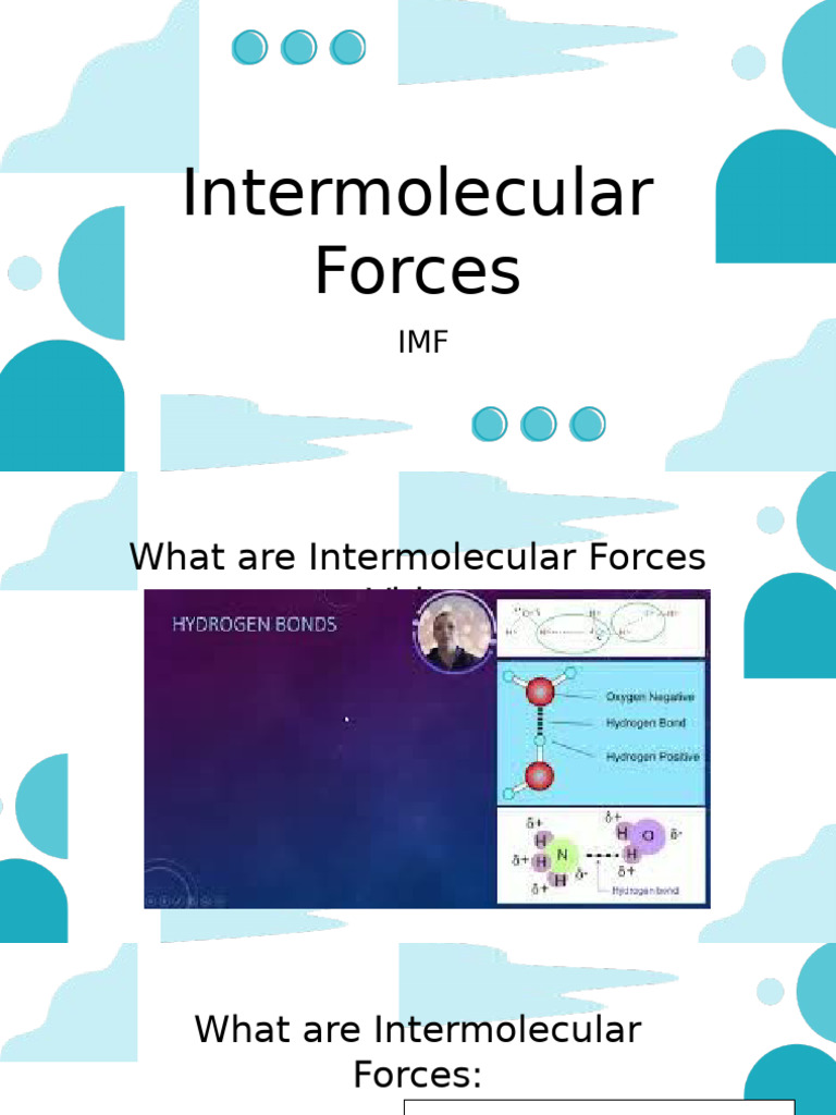Intermolecular Forces | PDF | Chemical Polarity | Intermolecular Force