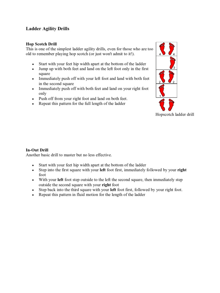 Ladder Agility Drills | PDF